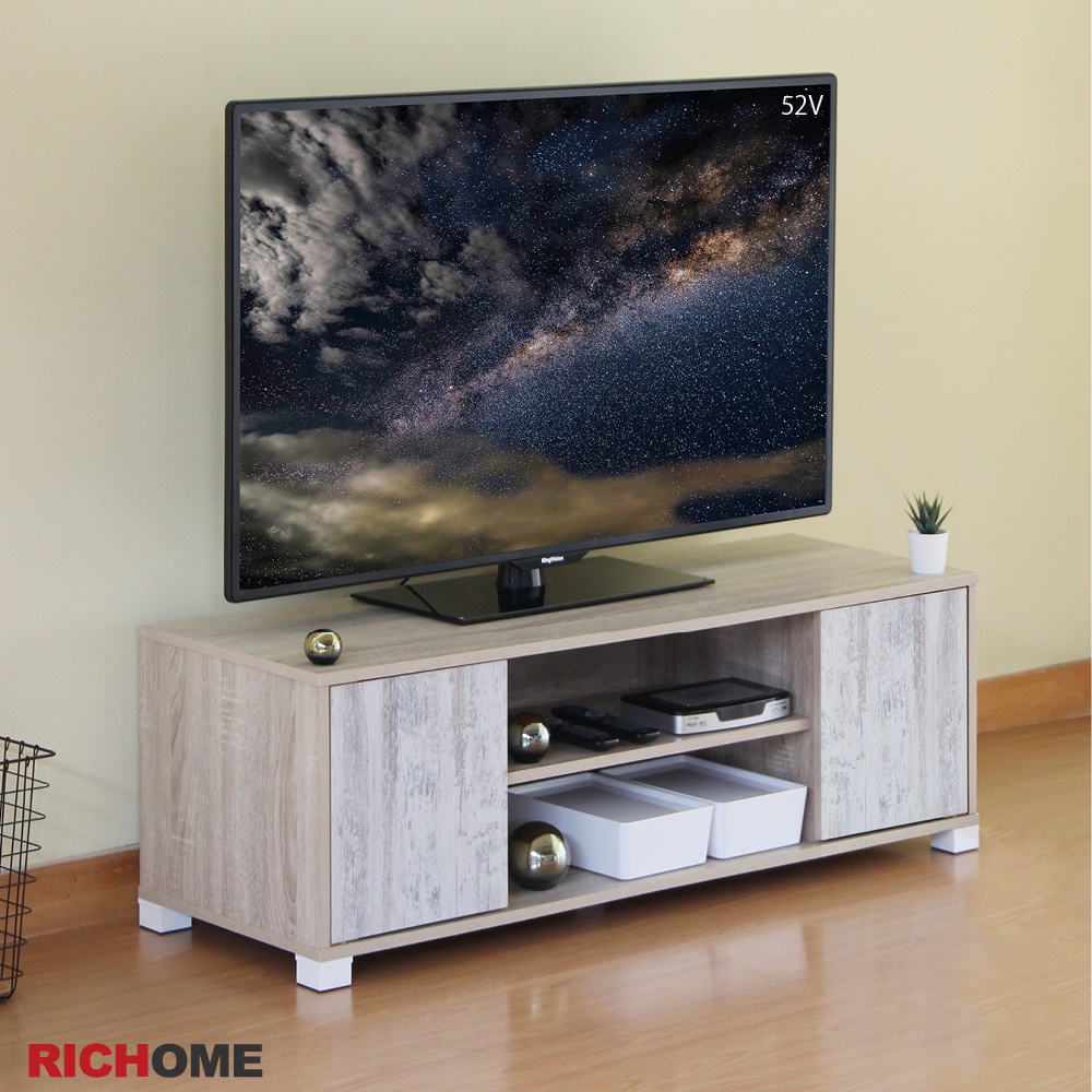 RICHOME TV-159 雙門電視櫃 (電線孔) (防潑水) 電視櫃 視聽櫃 收納櫃 鞋櫃 玄關櫃 近全新 | 蝦皮購物