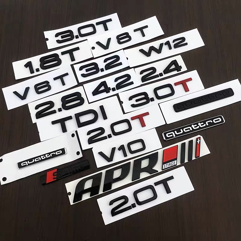 奧迪 Audi 車標 消光黑 亮黑 a3 a4 a5 1.8T 2.0T 改裝 裝飾 前車標 後車標 3.0T a8 | 蝦皮購物