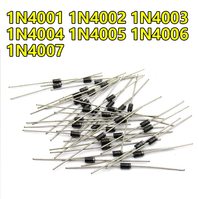 100pcs 整流二極管 DO-41 1N4001 1N4002 1N4003 1N4004 1N4005 1N4006 | 蝦皮購物