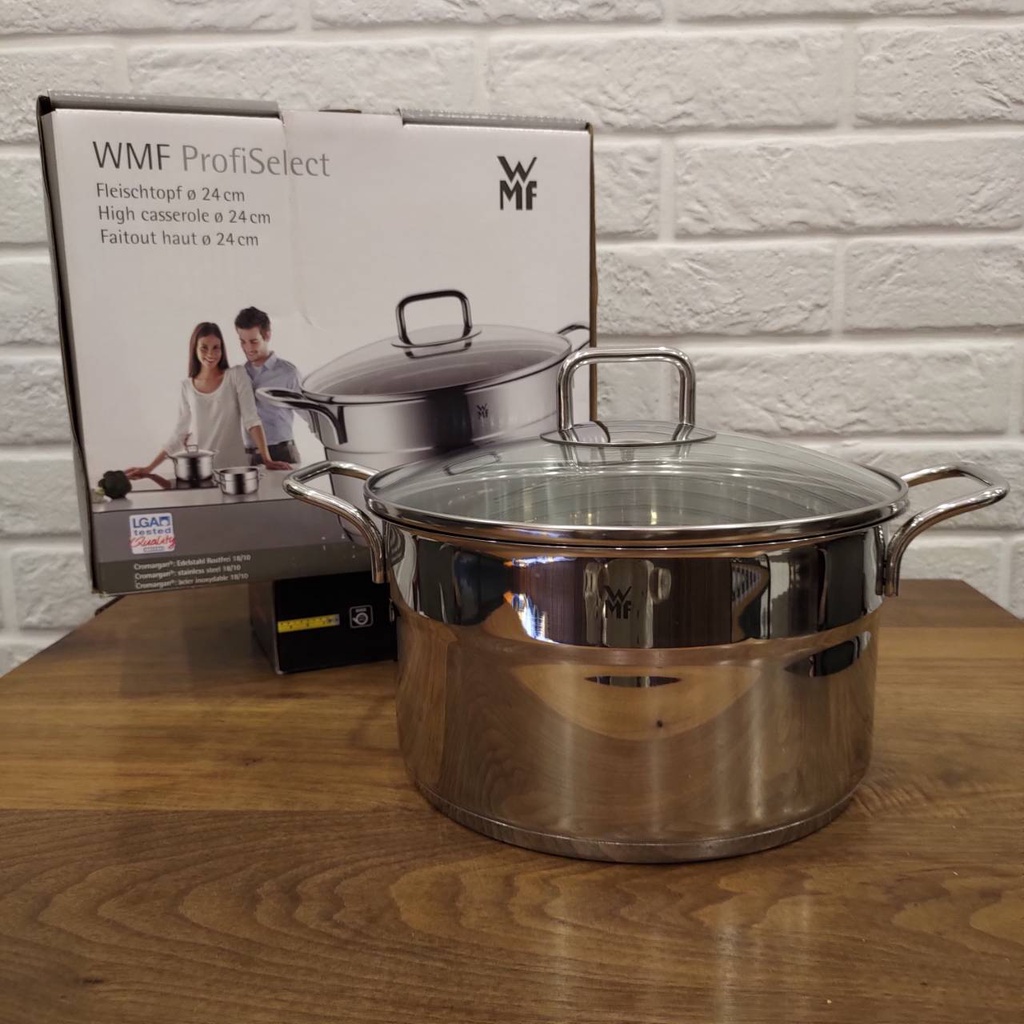 【全新附盒】德國WMF鍋 ProfiSelect 304 wmf不鏽鋼鍋 可疊放高身湯鍋 含蓋24cm | 蝦皮購物