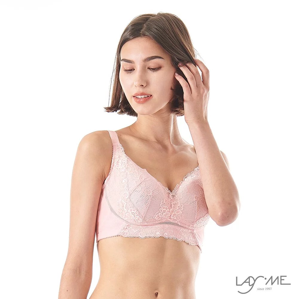 LadyMe 無鋼圈內衣-醉戀舒波-粉色成套內衣【A-F罩杯】 | 蝦皮購物