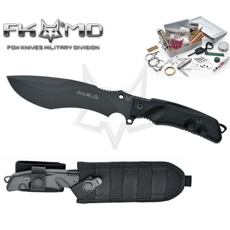 【angel 精品館 】義大利 FOX FKMD FX-9CM06 "PARUS" 山雀 戰術叢林刀/黑 | 蝦皮購物