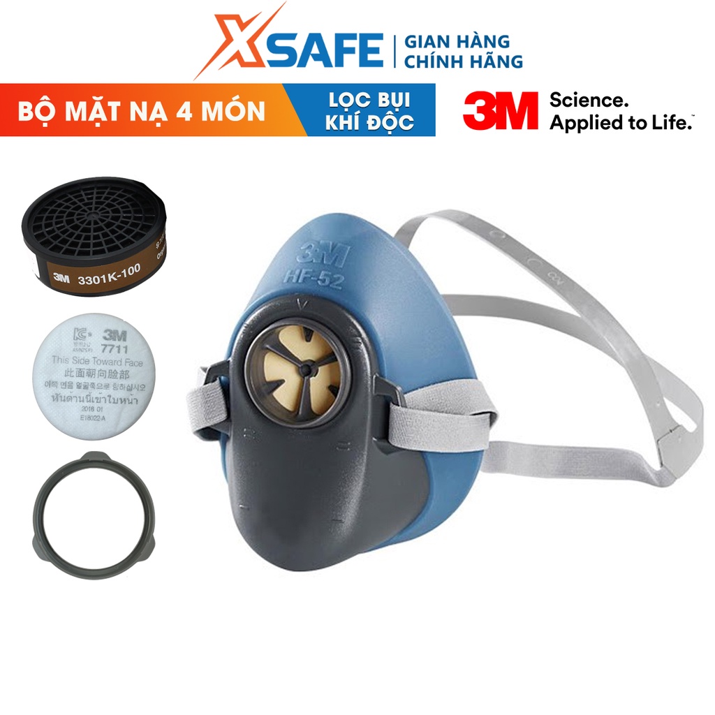 3m HF52 7711-385 (4 件) 有機氣面罩套裝, 除塵器, 油漆噴霧, 化學噴霧 -xsafe | 蝦皮購物