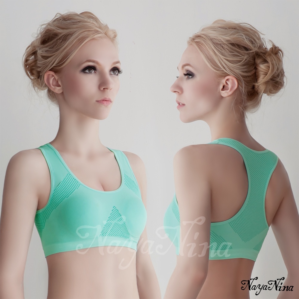 【台灣現貨 24H】★超彈透氣無縫工字背運動無鋼圈內衣(淺綠)【CanBuy】 | 蝦皮購物