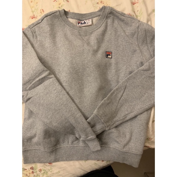 FILA女生刷毛大學T-L | 蝦皮購物