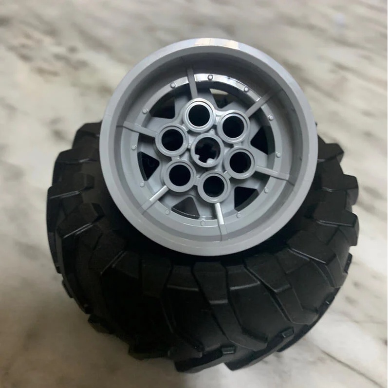 一套8個零件 41896+69912 淺灰輪框黑輪胎 樂高科技 LEGO Technic | 蝦皮購物
