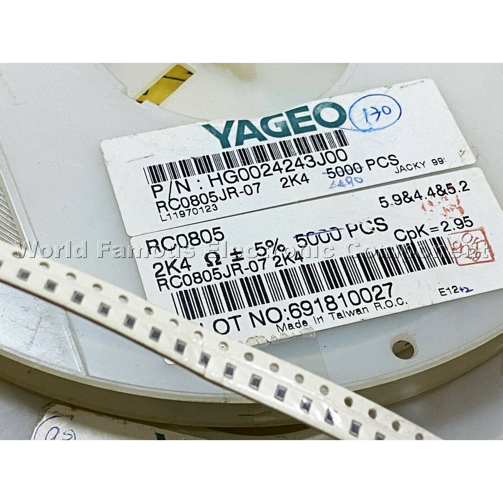 100個 - YAGEO 0805 Surface Mount SMD / SMT 電阻 | 蝦皮購物