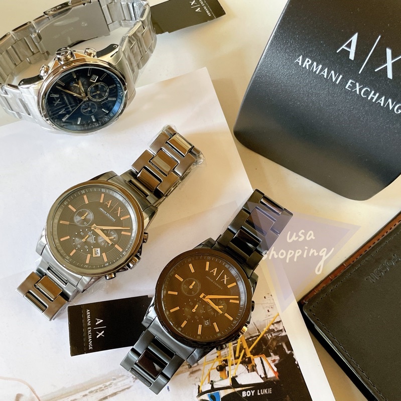 AX Armani Exchange 男錶 黑色 男生 三眼 手錶 附原廠禮盒AX2086 AX2509 AX2094 | 蝦皮購物