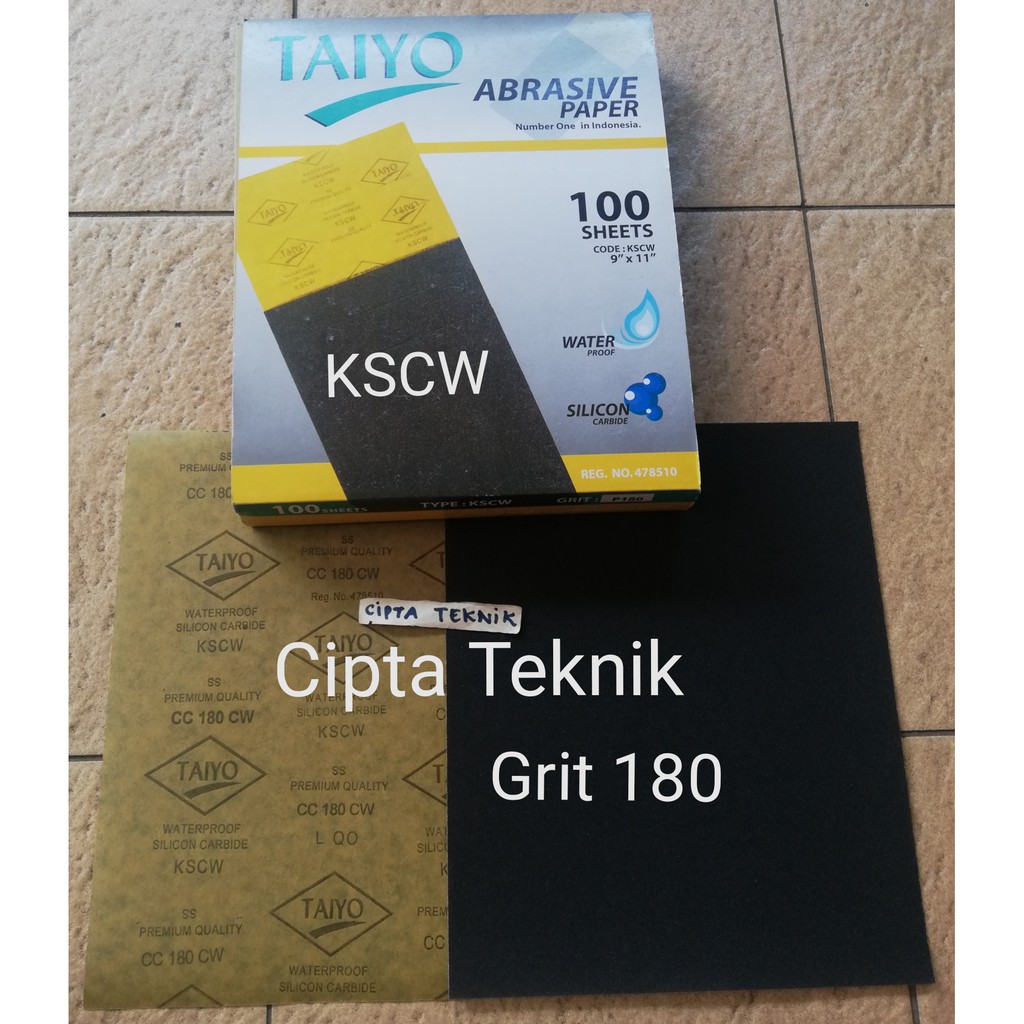 Taiyo Grit 180 KSCW防水紙砂紙CC180CW砂紙Grit180砂紙 | 蝦皮購物