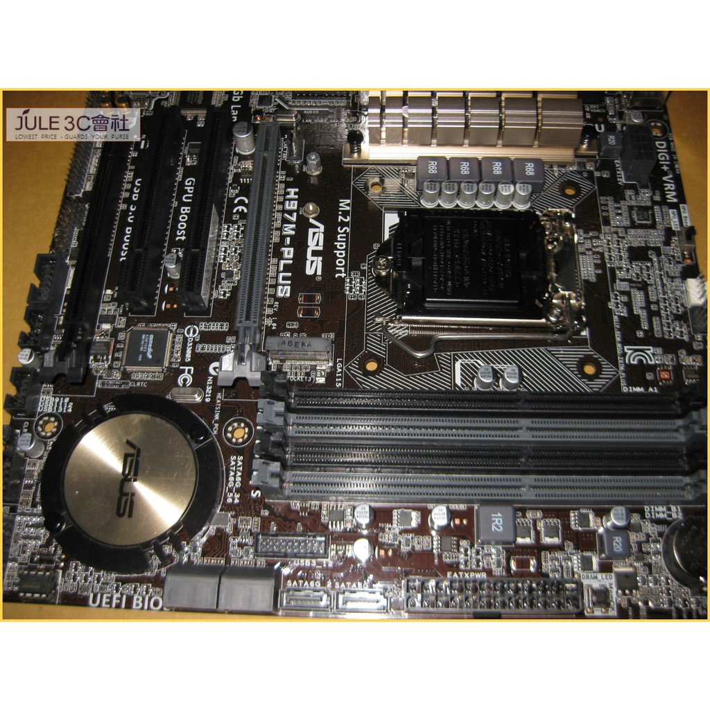 JULE 3C會社-華碩ASUS H97M-PLUS H97/DDR3/5X 全方位防護/M.2/MATX 主機板 | 蝦皮購物