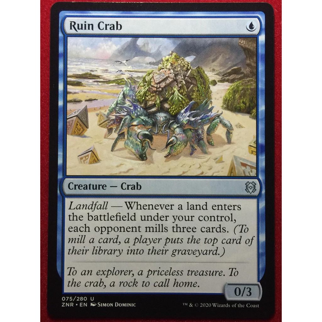 [Lucky] 🌸魔法風雲會 MTG🌸 贊迪卡再起 (ZNR) 遺跡蟹 Ruin Crab | 蝦皮購物