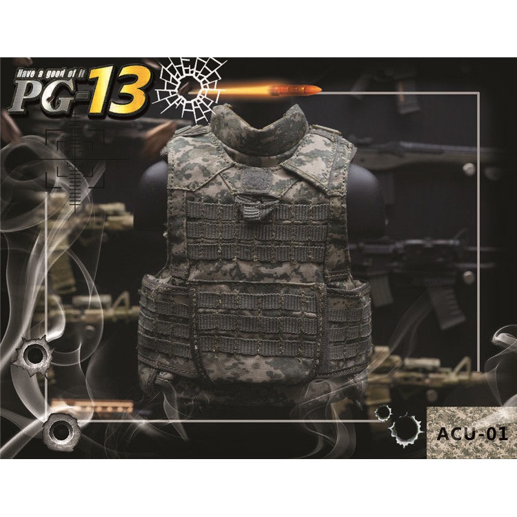 【玩模坊AH-03】1/6 美軍 陸軍 防彈背心 UCP IOTV GEN2 Vest ACU 模型 | 蝦皮購物