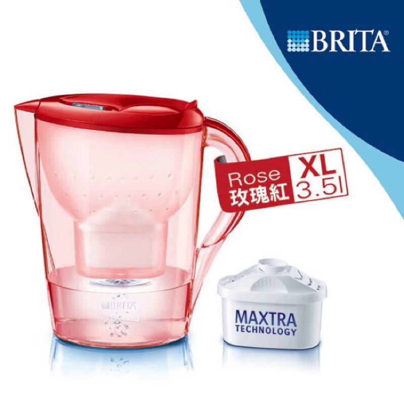（全新）德國BRITA 3.5L馬利拉 花漾濾水壺【內含一支濾芯】玫瑰紅 | 蝦皮購物