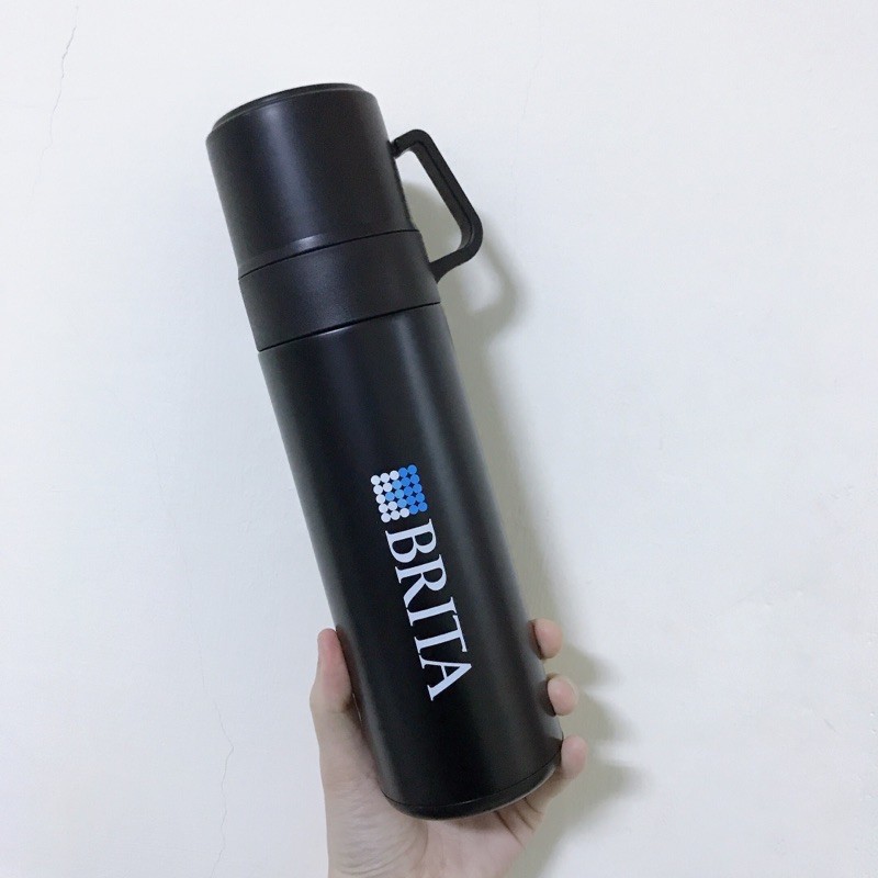 （全新）Brita 雙杯蓋不鏽鋼真空保溫瓶500ml | 蝦皮購物