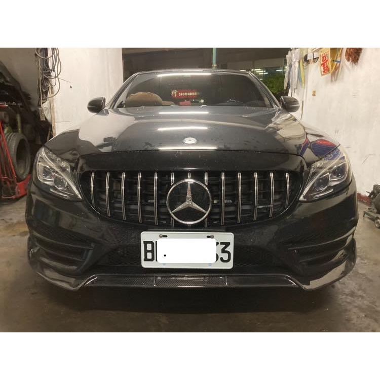 賓士 Benz W205 S205 B款單層碳纖維前下巴 C300前下巴 C250前唇 C450下巴 C43碳纖前下巴 | 蝦皮購物