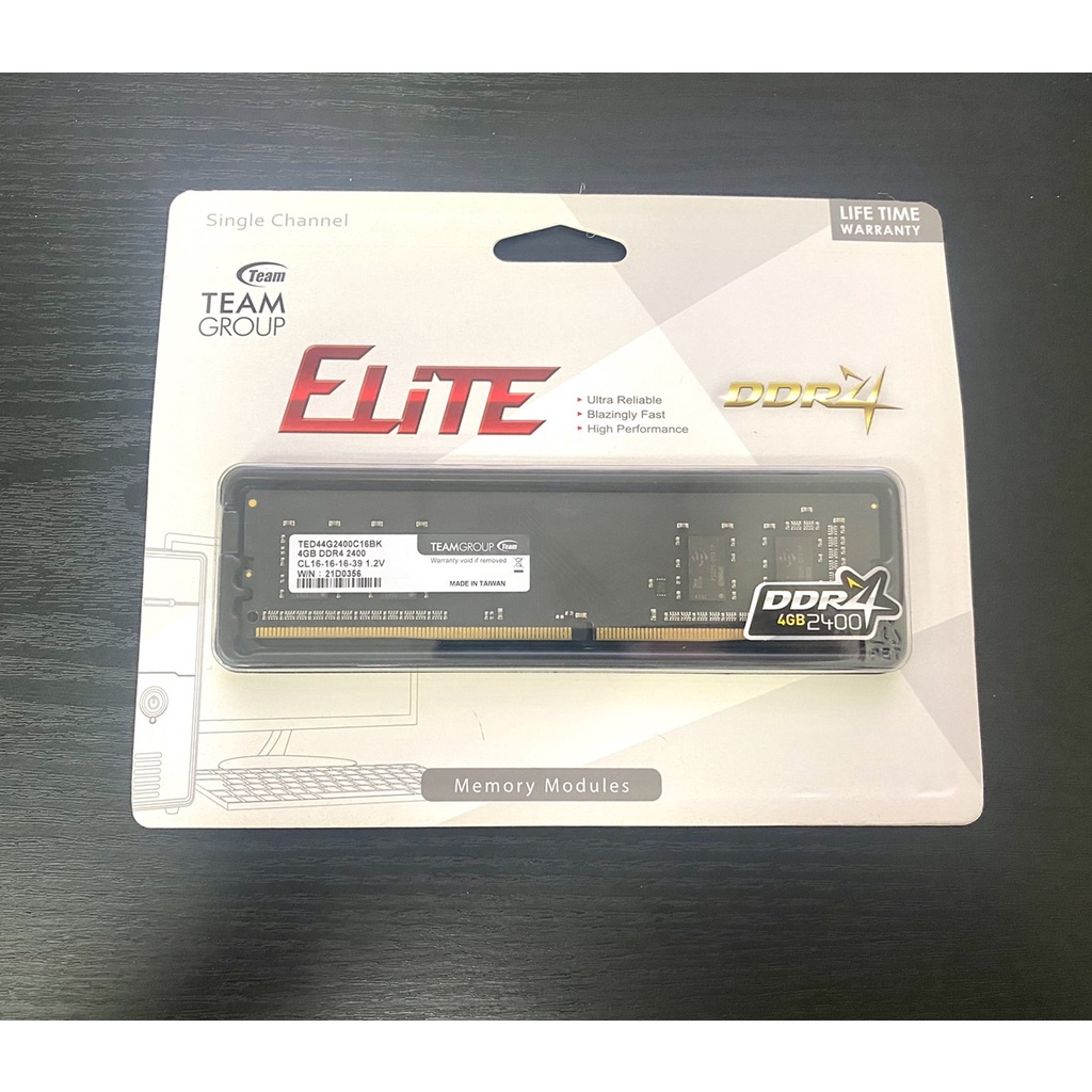 《全新》team 十銓 Elite Ddr4 2400 4gb 桌上型記憶體 蝦皮購物