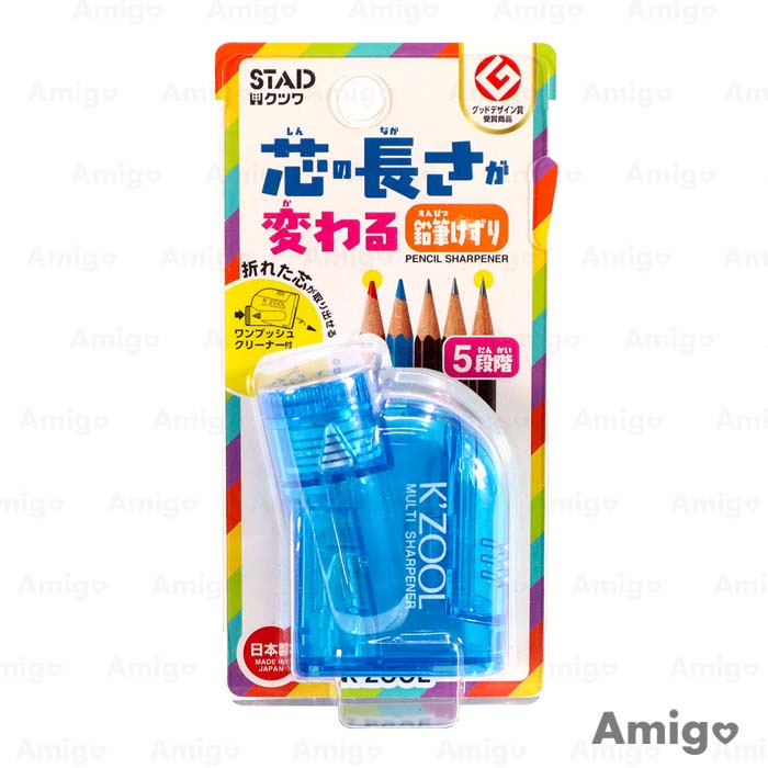 阿米購 日本製 KUTSUWA STAD KZOOL 攜帶型 五段式 削鉛筆機 削筆器 日本 文具 | 蝦皮購物