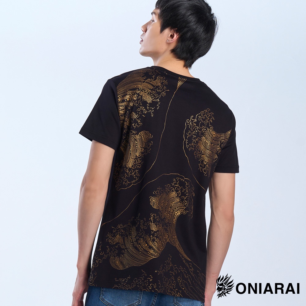 BLUE WAY 鬼洗 ONIARAI-鬼域海景側鬼家徽LOGO短TEE(黑) | 蝦皮購物