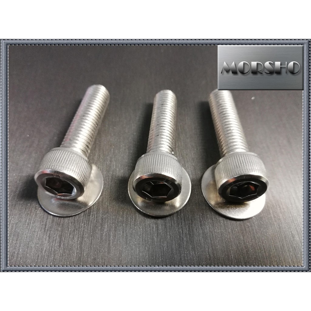 【瘋螺絲】MORSHO 304+白鐵平墊片★M10*40P1.5螺絲★內六角.白鐵螺絲.不鏽鋼螺絲.改裝螺絲 | 蝦皮購物