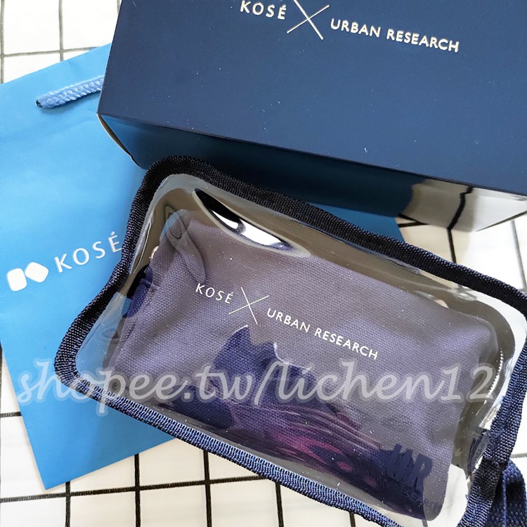 KOSE 高絲 專櫃滿額贈品 二件組 聯名化妝包 手提透明防水包+帆布化妝包 美妝包 收納包 萬用包 盥洗包 原廠公司貨 | 蝦皮購物