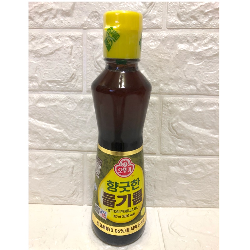 「現貨」韓國 不倒翁 ottogi 紫蘇油 320ml perilla oil 들기름 | 蝦皮購物