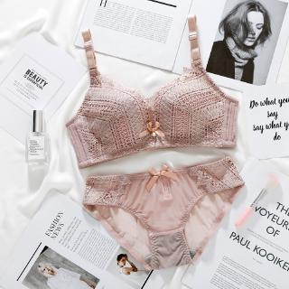 【vigny Core】〖套裝〗 現貨 特價 限時免運 無痕無鋼圈內衣性感蕾絲花邊女士聚攏調整型加厚文胸套裝 | 蝦皮購物