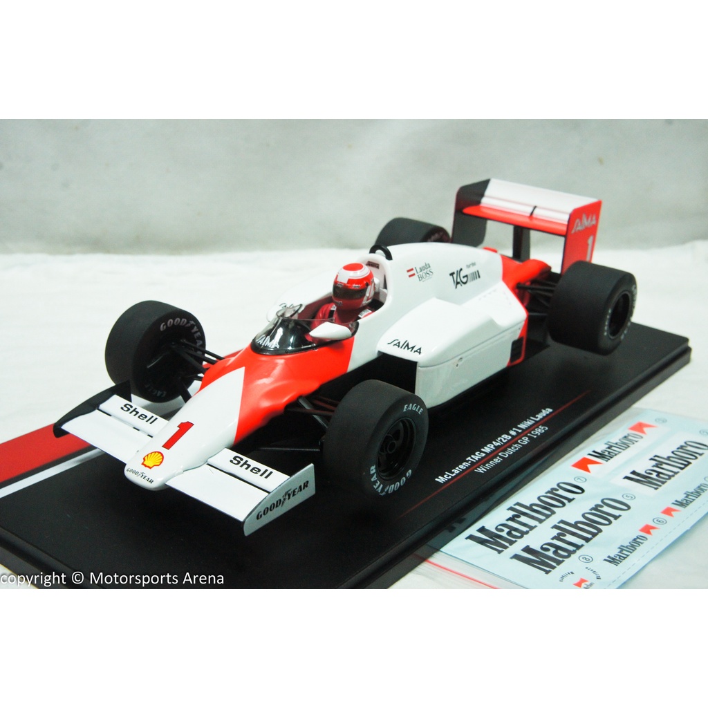 【現貨特價】1:18 MCG F1 1985 Mclaren MP4/2B #1 Niki Lauda 荷蘭站冠軍 | 蝦皮購物