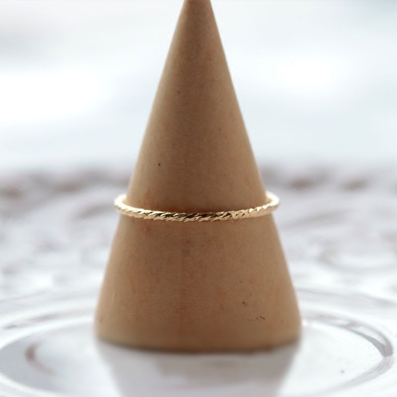 不褪色💯美國正品14KGF 注金包金🍭刻花線戒 關節戒 細戒 尾戒 | 蝦皮購物