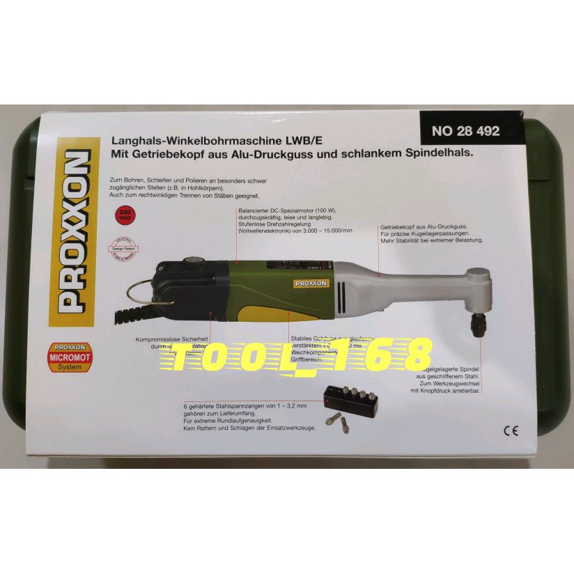 TOOL_168 德國 PROXXON 迷你魔 NO.28492 長頸彎角鑽銑機 LWB/E 220V (現貨) | 蝦皮購物