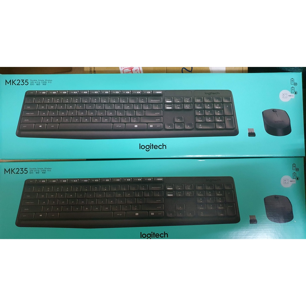 (當天出貨)Logitech 羅技 MK235 無線滑鼠鍵盤組(超商取貨需摺箱) | 蝦皮購物