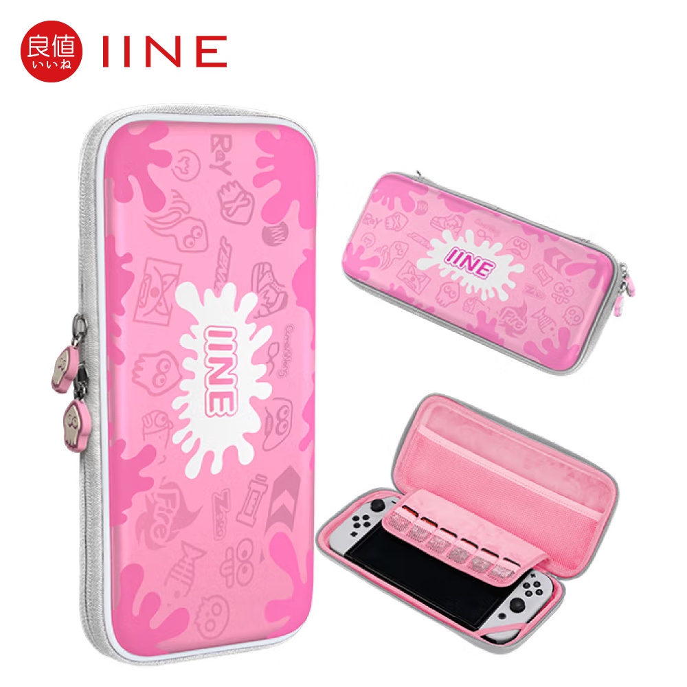 IINE良值 NS周邊 OLED通用 EVA 主機包 漆彈大作戰3 斯普拉遁3保護包 白粉款 L712【魔力電玩】 | 蝦皮購物