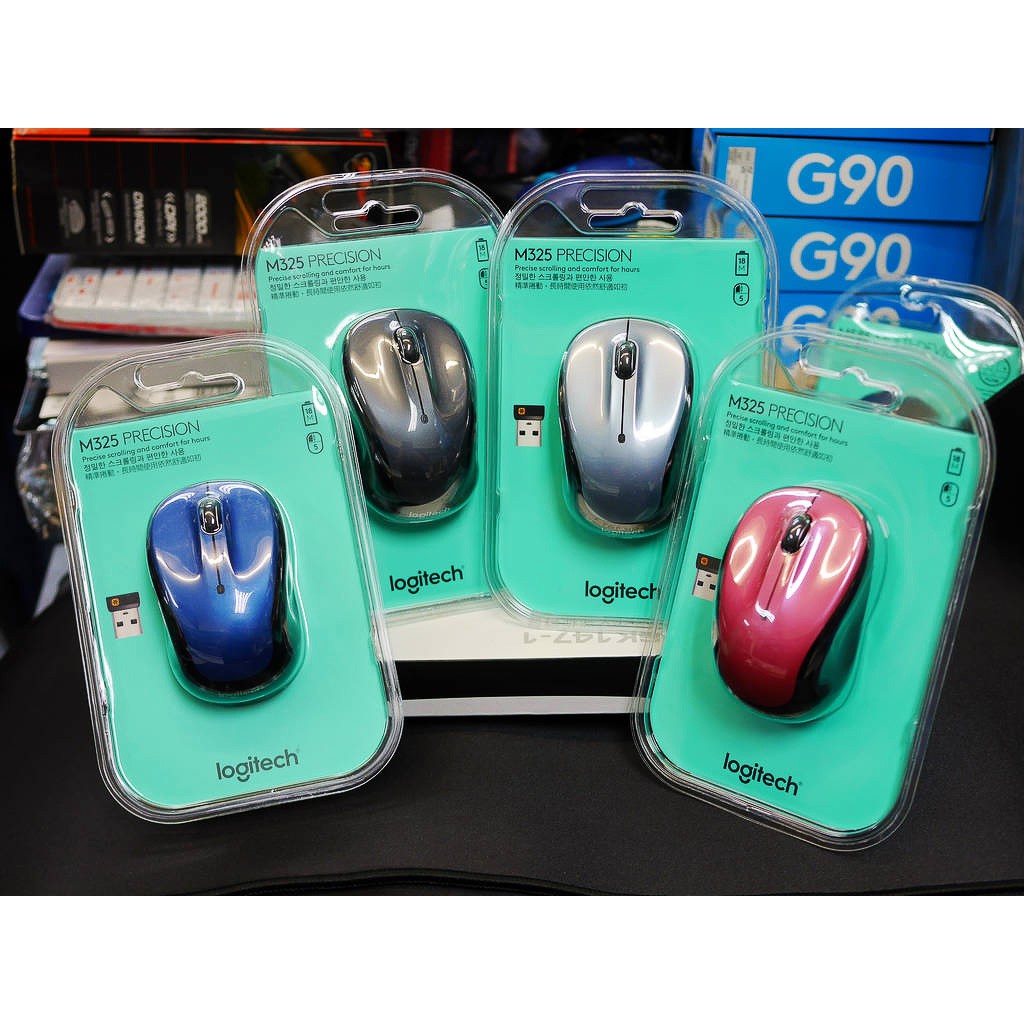 【本店吳銘】 羅技 logitech M325 無線滑鼠 四向滾輪 流暢上網 USB Unifying 超省電 3年保固 | 蝦皮購物