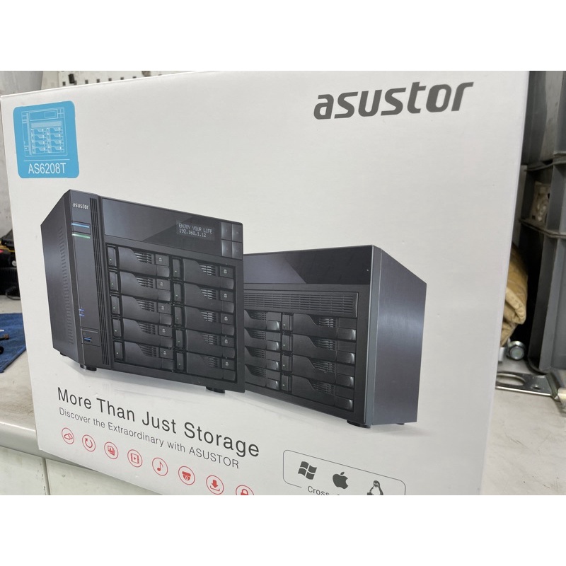 售近全新ASUSTOR AS6208T 8Bay NAS RAID.網路儲存伺服器.資料備份.雲端.磁碟陣列 | 蝦皮購物