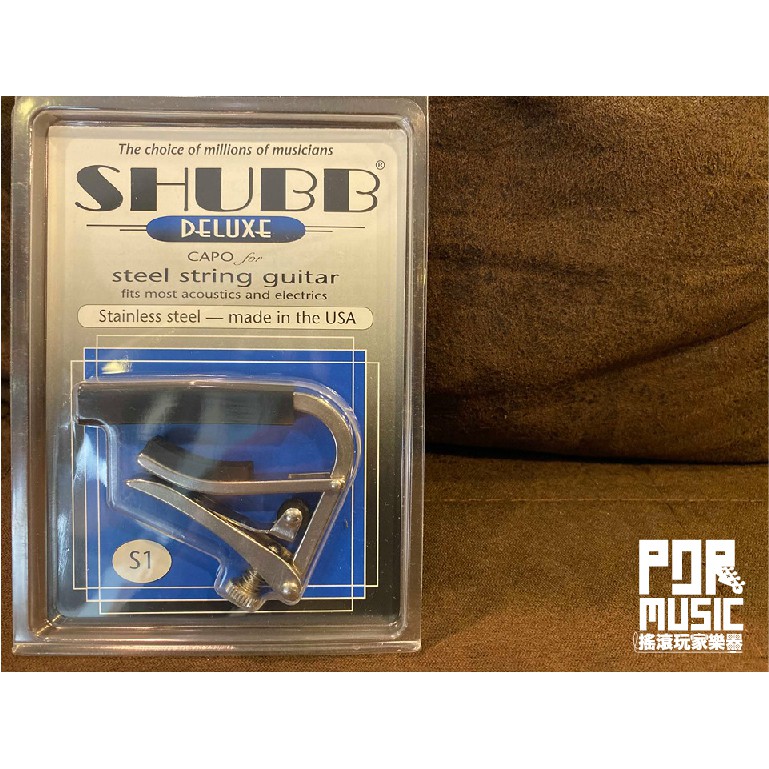 【搖滾玩家樂器】全新 公司貨 Shubb CAPO S1 不鏽鋼 民謠 吉他 移調夾 美國進口 | 蝦皮購物