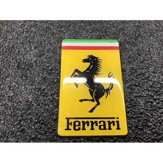 🔰 SJ Ferrari 法拉利 塑脂 防水 貼紙 LOGO 標誌 立體貼紙 造型 飾貼 | 蝦皮購物