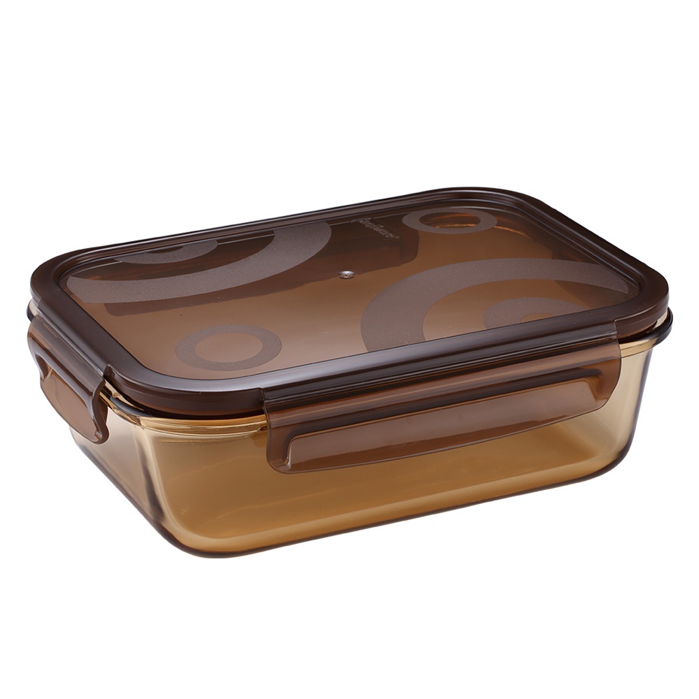 【Snapware康寧密扣】 琥珀色耐熱玻璃保鮮盒-長方形 1050ml | 蝦皮購物