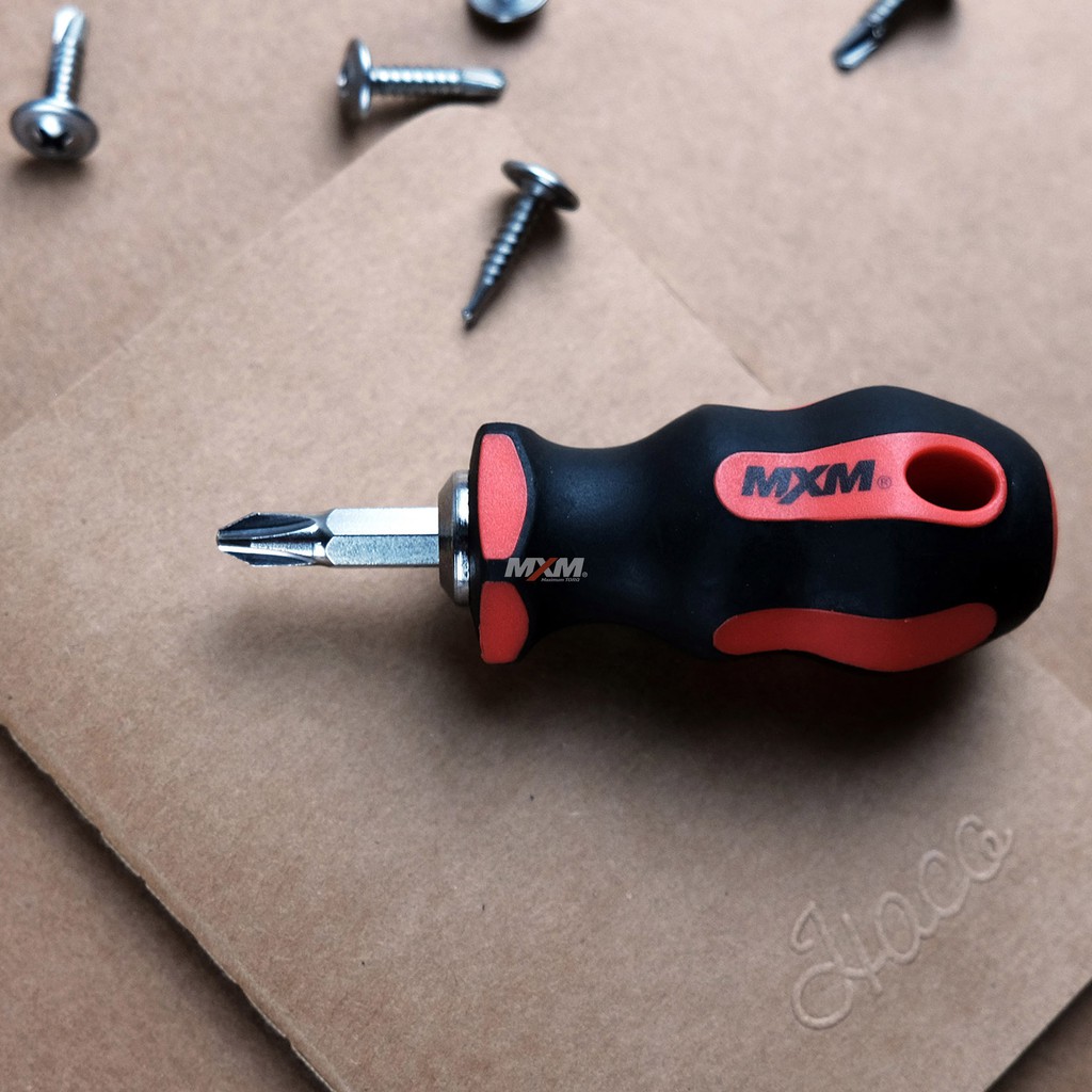 【MXM官方】替換型短款 雙頭 一字 十字 螺絲起子 頂級防滑雙色手柄 / M4012S | 蝦皮購物