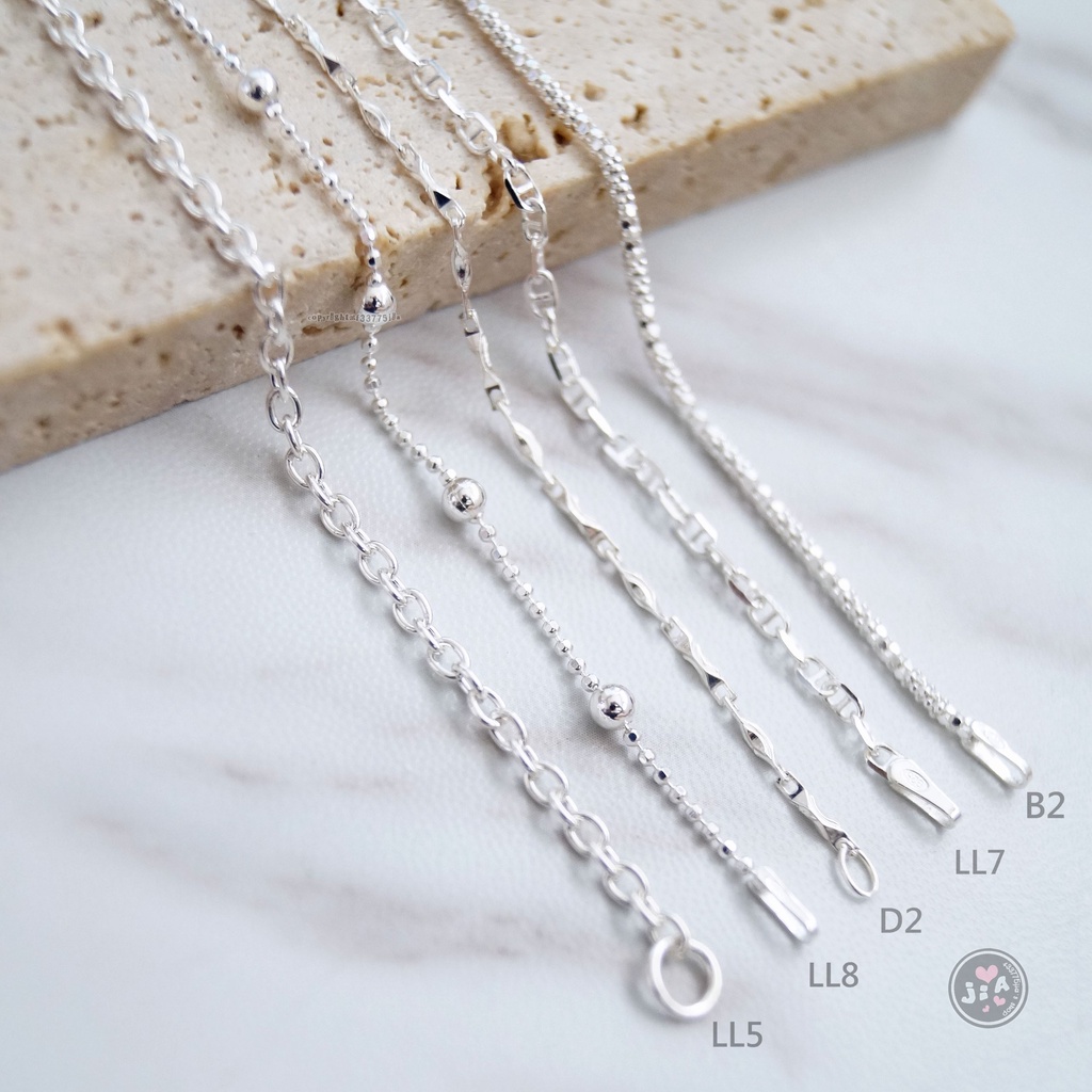 純銀單鍊 豬鼻 項鍊 (LL) 頸鍊中粗鍊16-26吋 40-65cm S925/足銀999。正生純銀 | 蝦皮購物