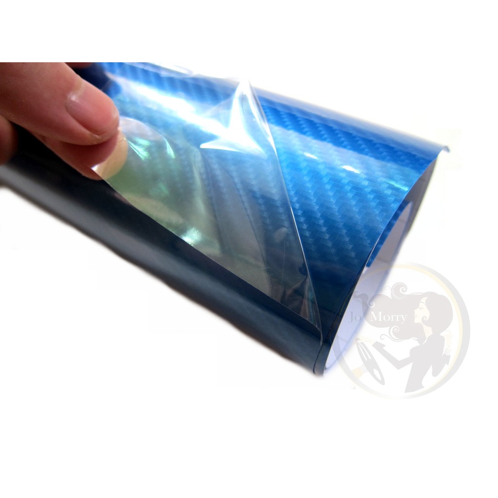 小膜女【6D碳纖維藍色】2D 3D 4D 5D CARBON 卡夢 貼膜 透氣槽 152寬 三層材質 | 蝦皮購物