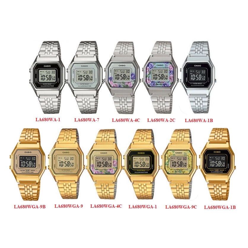 【八度空間】CASIO 經典復古數字型電子錶 LA-680 LA680WA LA680WGA | 蝦皮購物