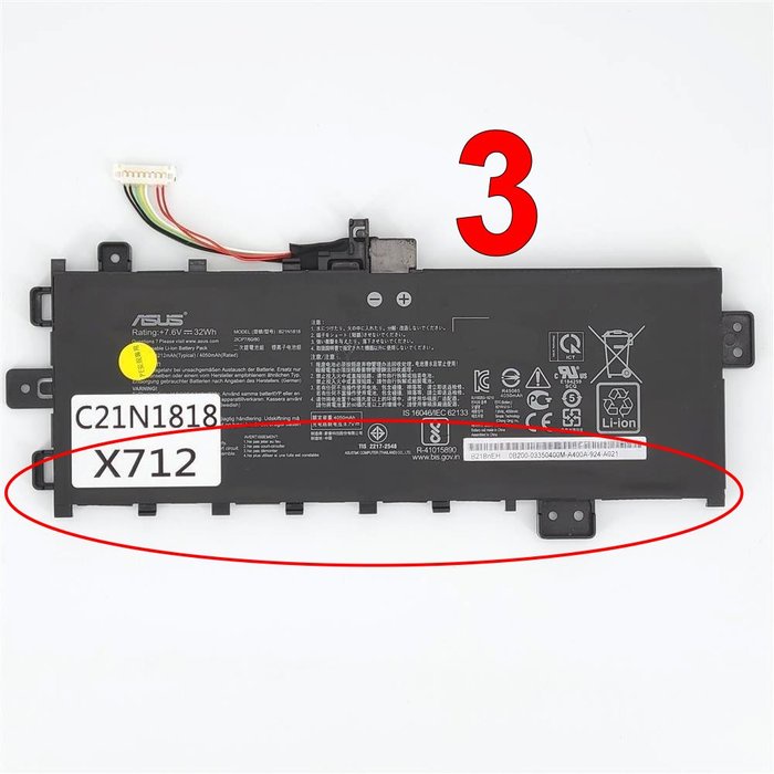 ASUS C21N1818 原廠電池 C21N1818-1 C21N1818-2 X412 X512 X712 X515 | 蝦皮購物