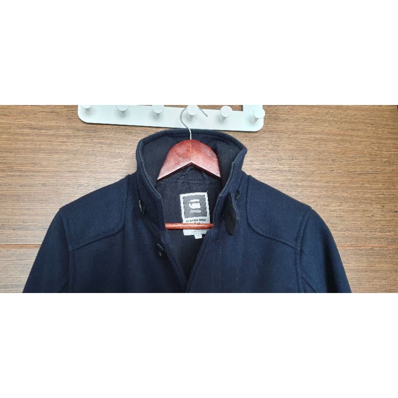 [近全新]G-STAR RAW chest coats 大衣 Navy S號 | 蝦皮購物