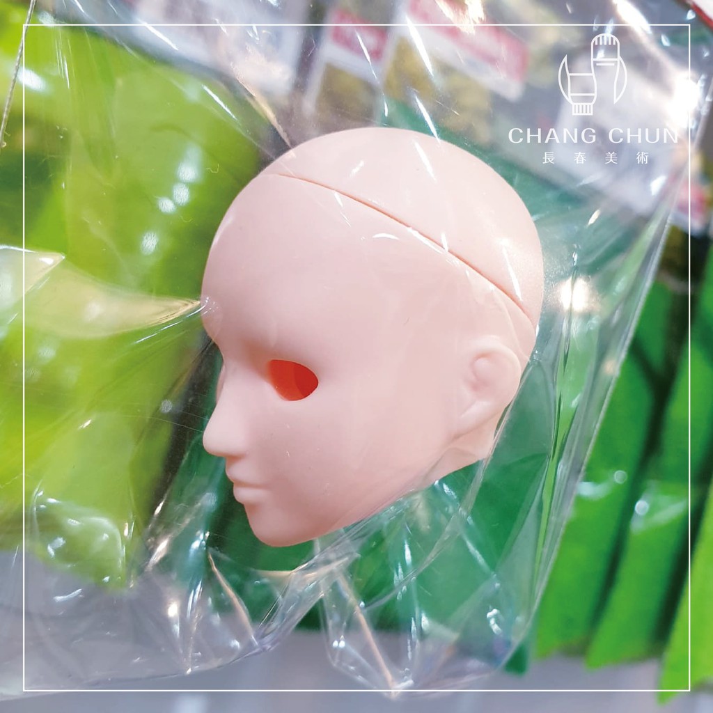 【長春美術】日本 OBiTSU BODY 玩偶女頭 27cm素體用 無髮 06有眼孔女頭 無妝 膚色體 (1個入) | 蝦皮購物