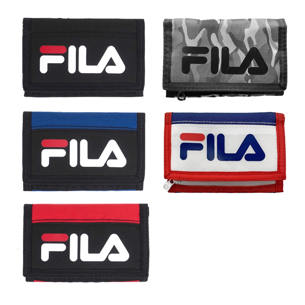 Fila Wallet 短夾 三摺 運動 防水 零錢包 魔鬼氈 13x9x2cm [OTW-3010] | 蝦皮購物