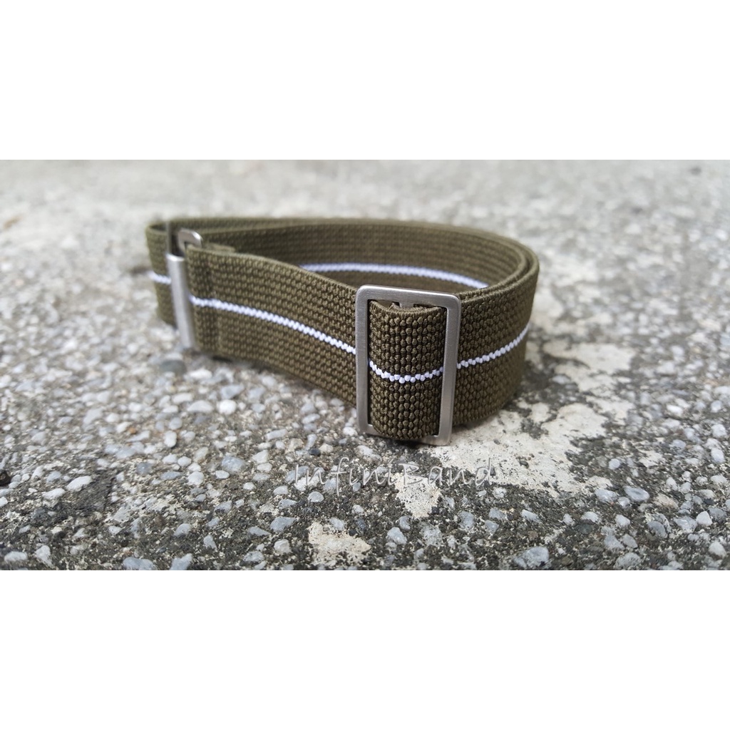 [現貨] 歐洲 法國部隊 Marine Nationale 彈性尼龍 伸縮 傘兵 降落傘 錶帶 銀扣 19mm 21mm | 蝦皮購物