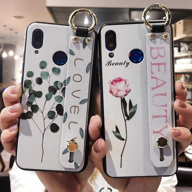 腕帶支架手機殼 綠葉玫瑰華爲 p30 p20 mate20 nova3 保護套 防摔全包軟邊保護套 個性創意潮牌手機套 | 蝦皮購物