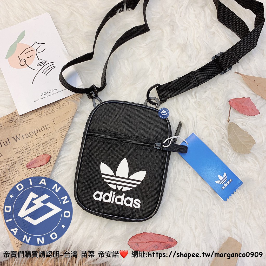 帝安諾-實體店面 Adidas 愛迪達 側背包 小包包 零錢包 小方包 黑白 經典款 BK6730 DV2405 | 蝦皮購物