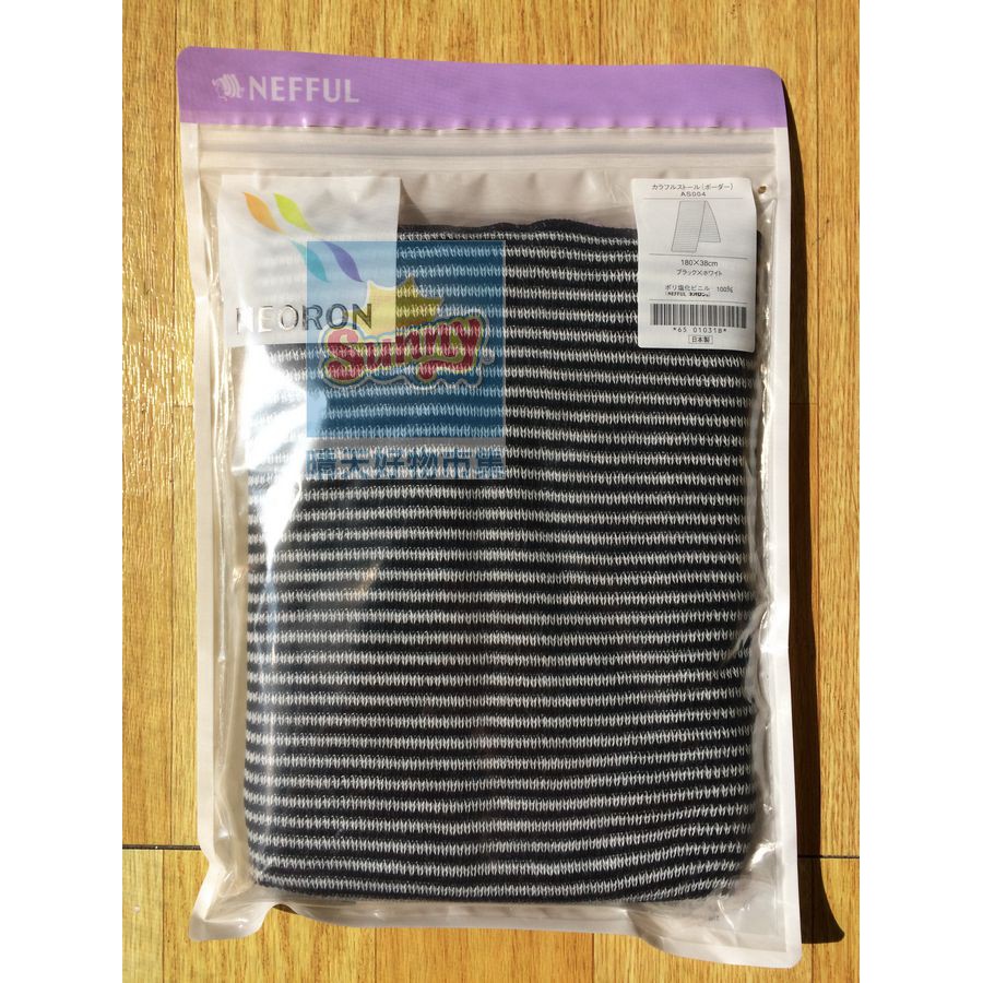 日本原廠 負離子 NEFFUL 風采圍巾（黑色+白色）AS 004有現貨在台灣 | 蝦皮購物