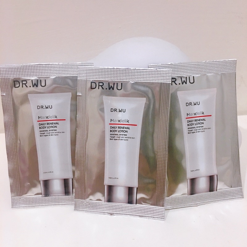 全新 體驗包 DR.WU 杏仁酸亮白煥膚精華18% 2ml/ 煥膚亮白身體乳2ml | 蝦皮購物