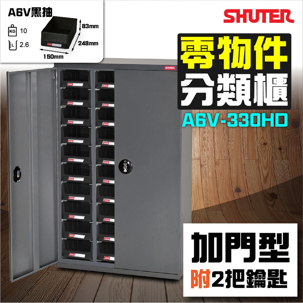 勁媽媽-樹德A6V-330HD(加門型) 30格抽屜 樹德專業零件櫃櫃子 金屬櫃 防鏽 落地櫃 工具零件分類櫃 | 蝦皮購物